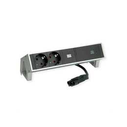 BACHMANN Steckdosenleiste Desk2 (CEE 7/3, USB Typ-C / GST18i3, Schwarz ...