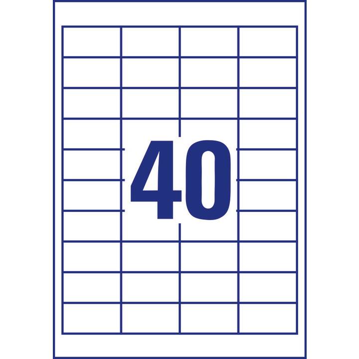 AVERY ZWECKFORM Feuilles D tiquettes D imprimante 48 5 X 25 4 Mm avery-zweckform-feuilles-d-tiquettes-d-imprimante-48-5-x-25-4-mm