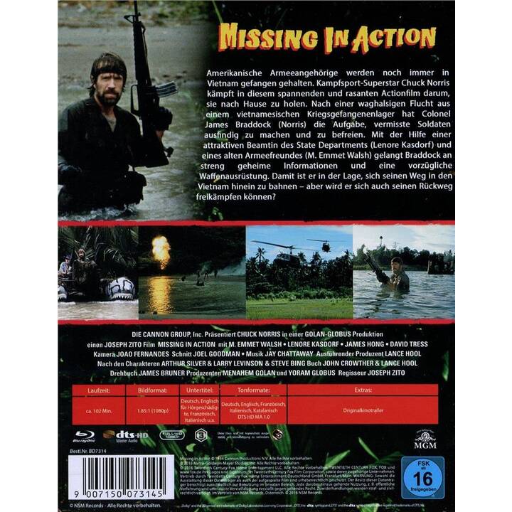 Missing in Action (Blu-ray, DE, IT, EN, FR, ES) - Interdiscount