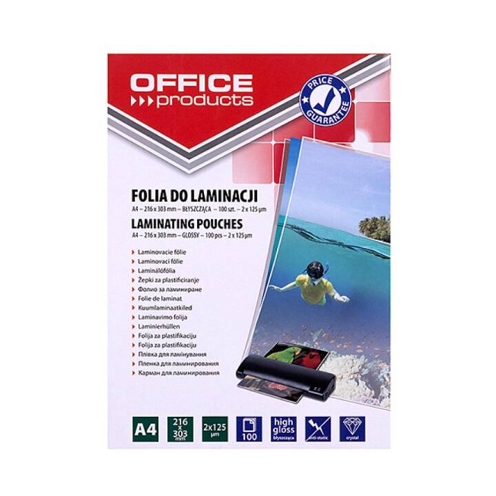 OFFICE PRODUCTS Pouches di plastificazione (A4, 100 feuille ...