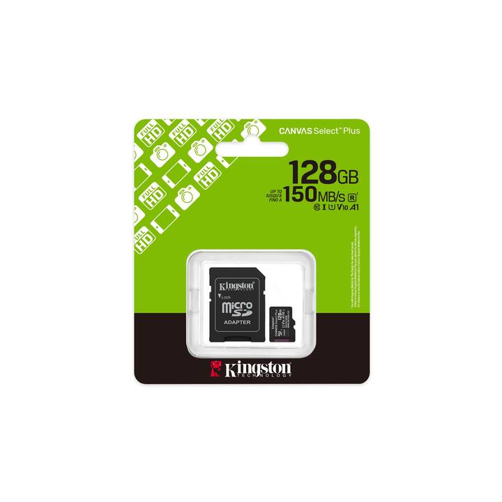 KINGSTON MicroSDXC Canvas Select Plus (Video Class 10, Class 10, A1 ...