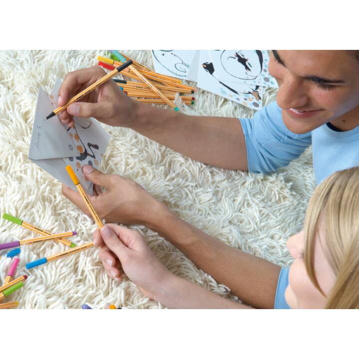 STABILO Pen 68 Crayon feutre (Multicolore, 18 pièce) - Interdiscount