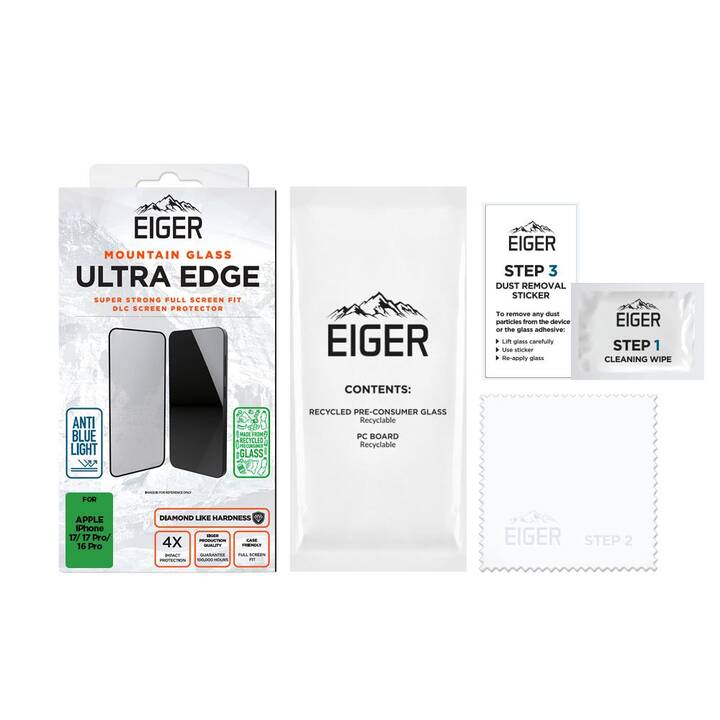 EIGER Displayschutzglas Ultra Edge (iPhone 17 Pro, iPhone 16 Pro, iPhone 17, 1 Stk) - Interdiscount