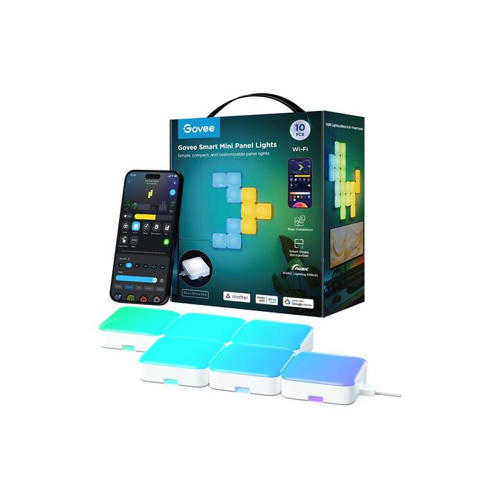 GOVEE Stimmungslicht Smart mini Panel Lights (Weiss, 72 W) - Interdiscount