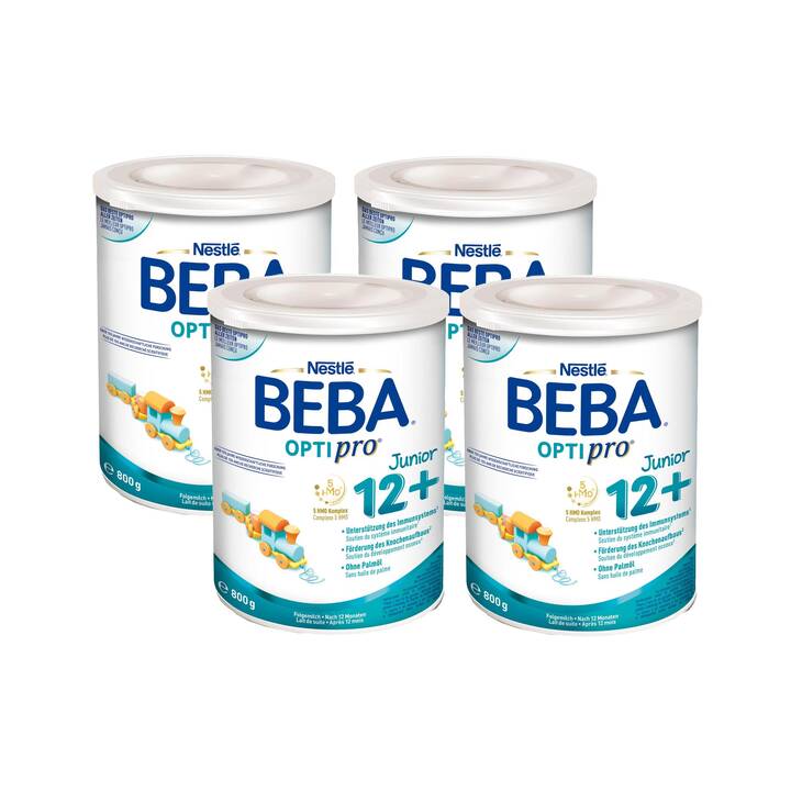 BEBA Optipro Junior 12+ Lait de suite (4 x 800 g) - Interdiscount
