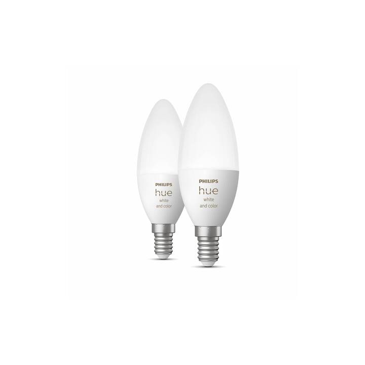 PHILIPS HUE LED Birne White & Color Ambiance (E14, ZigBee, Bluetooth, 4 ...