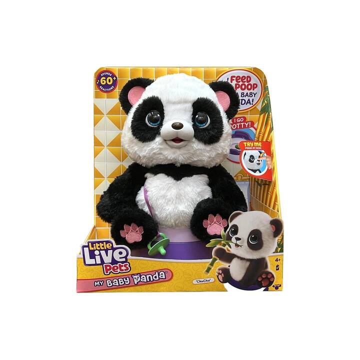 MOOSE Little Live Pets My Baby Panda Chuchu (24 cm, Schwarz, Weiss ...