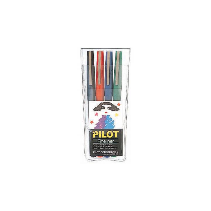 PILOT PEN Fineliner (Blau, Grün, Schwarz, Rot, 4 Stück) - Interdiscount
