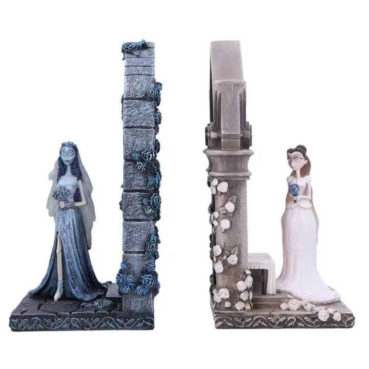NEMESIS NOW Buchstützen Emily & Victoria (2 Stück, Hellgrau ...