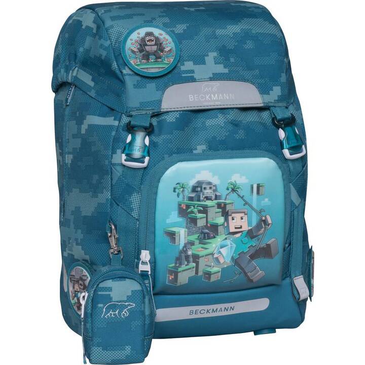 BECKMANN Cartable Classic Jungle Game (22 l, Vert, Bleu) - Interdiscount