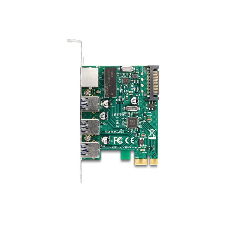 DELOCK Schnittstellenkarte 90105 (RJ-45 (LAN), USB Typ A) - Interdiscount