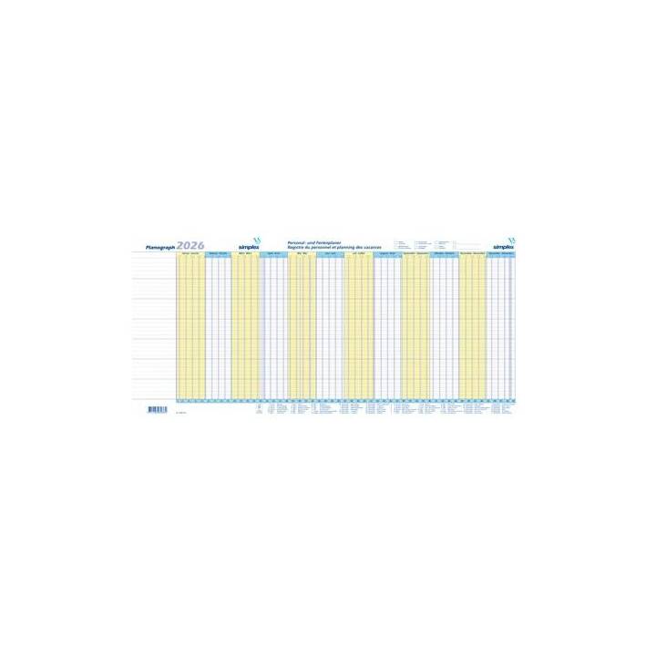 SIMPLEX Planning annuel Planograph (2027) - Interdiscount