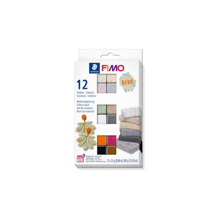 FIMO Modelliermasse Boho (12 x 25 g, Mehrfarbig) - Interdiscount