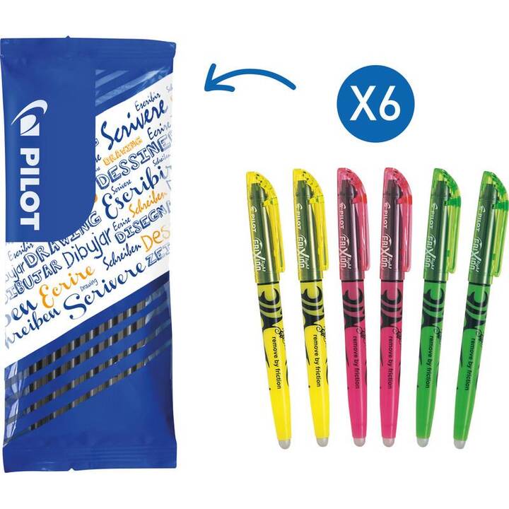 PILOT PEN Textmarker FlowPack FriXion (Mehrfarbig, 6 Stück) - Interdiscount