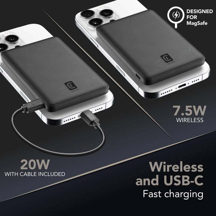 CELLULAR LINE Power Bank Magsafe (5000 mAh, Noir) - Interdiscount