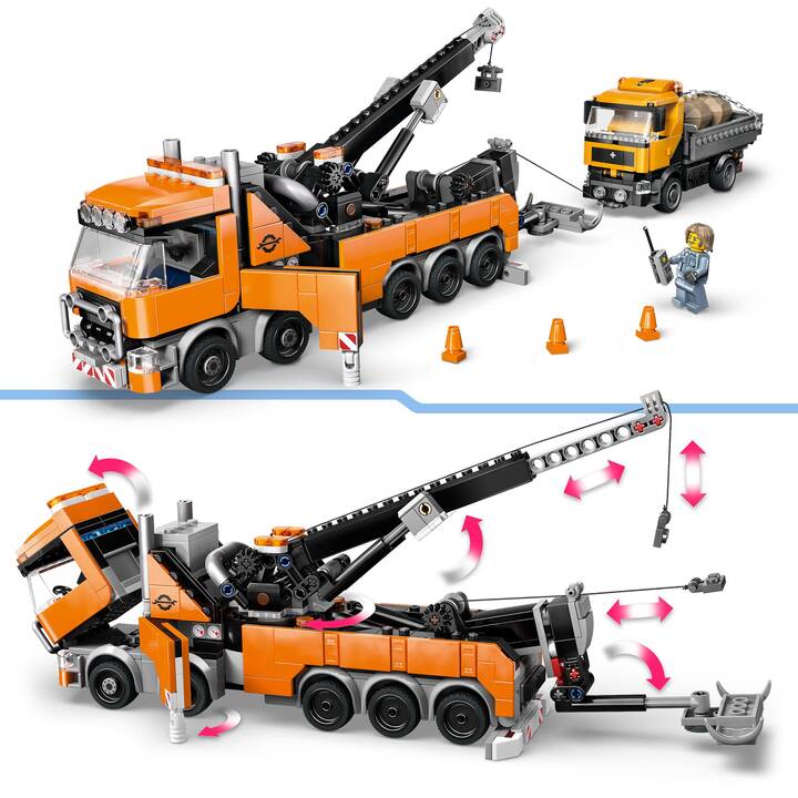 LEGO City Le remorqueur avec grue pour poids lourd (60467) - Interdiscount