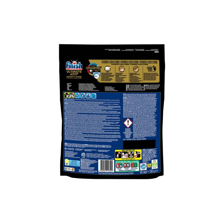 FINISH Détergents pour lave-vaisselle Ultimate Plus Infinity Shine (105 ...