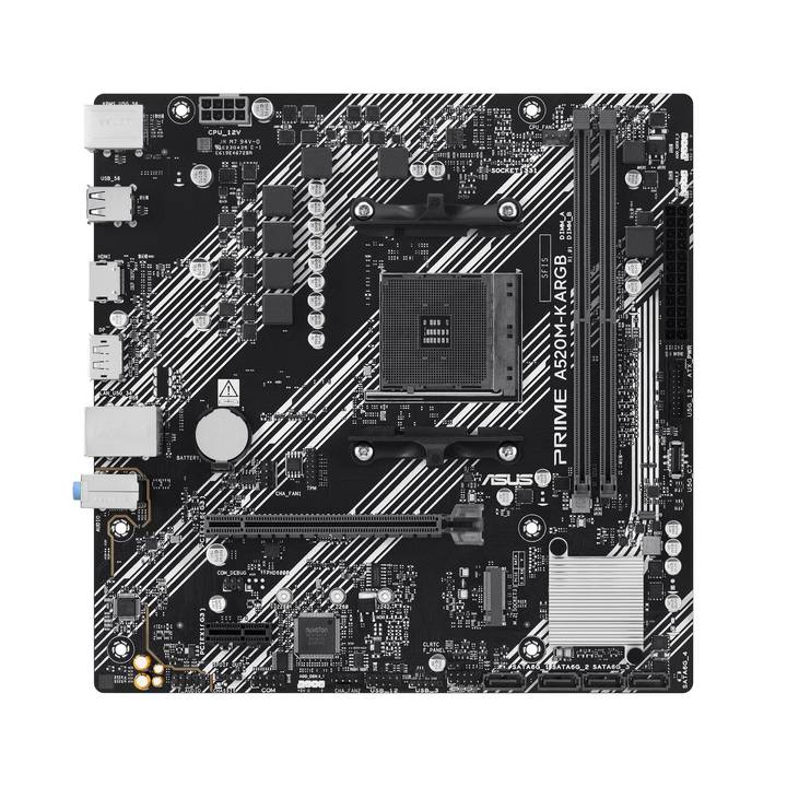 ASUS PRIME A520M-K ARGB (AM4, AMD A520, Micro ATX) - Interdiscount