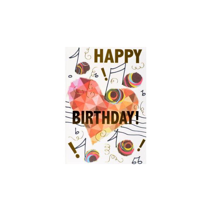 ABC Glückwunschkarte Happy Birthday (Geburtstag, B6, Mehrfarbig ...