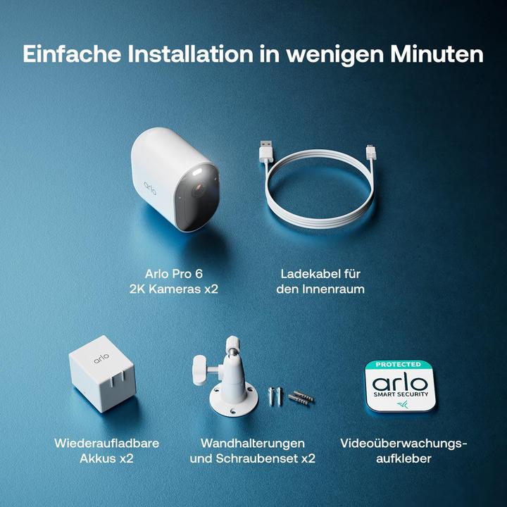 ARLO PRO 6 2-CAM (4 MP, Mini Bullet, USB C) - Interdiscount